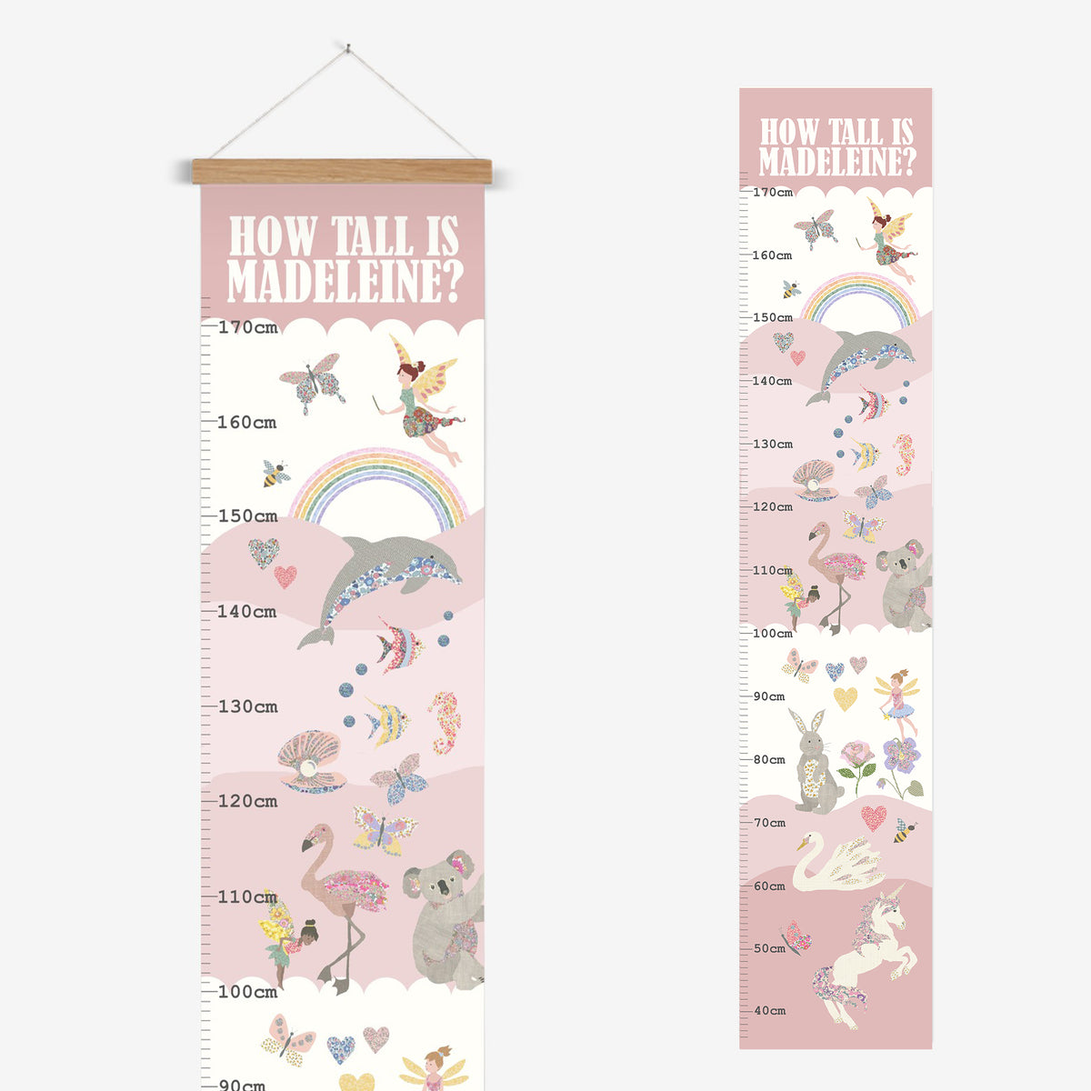 Pretty & Pink Height Chart | Personalised – Dustypinksandpolarbears